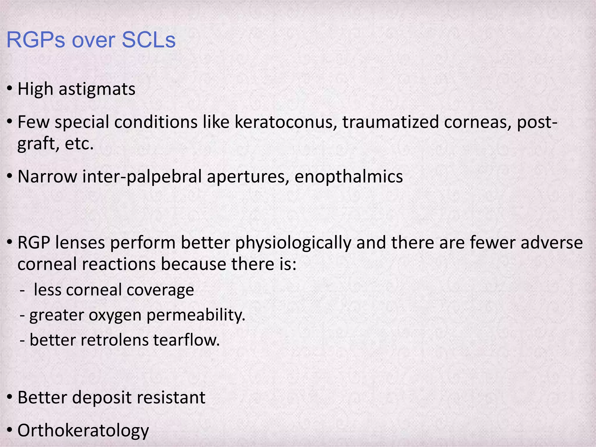 Fitting Philosophies and Assessment of Spherical RGP lenses | PPTX