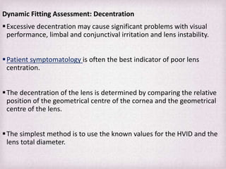 Fitting Philosophies and Assessment of Spherical RGP lenses | PPTX
