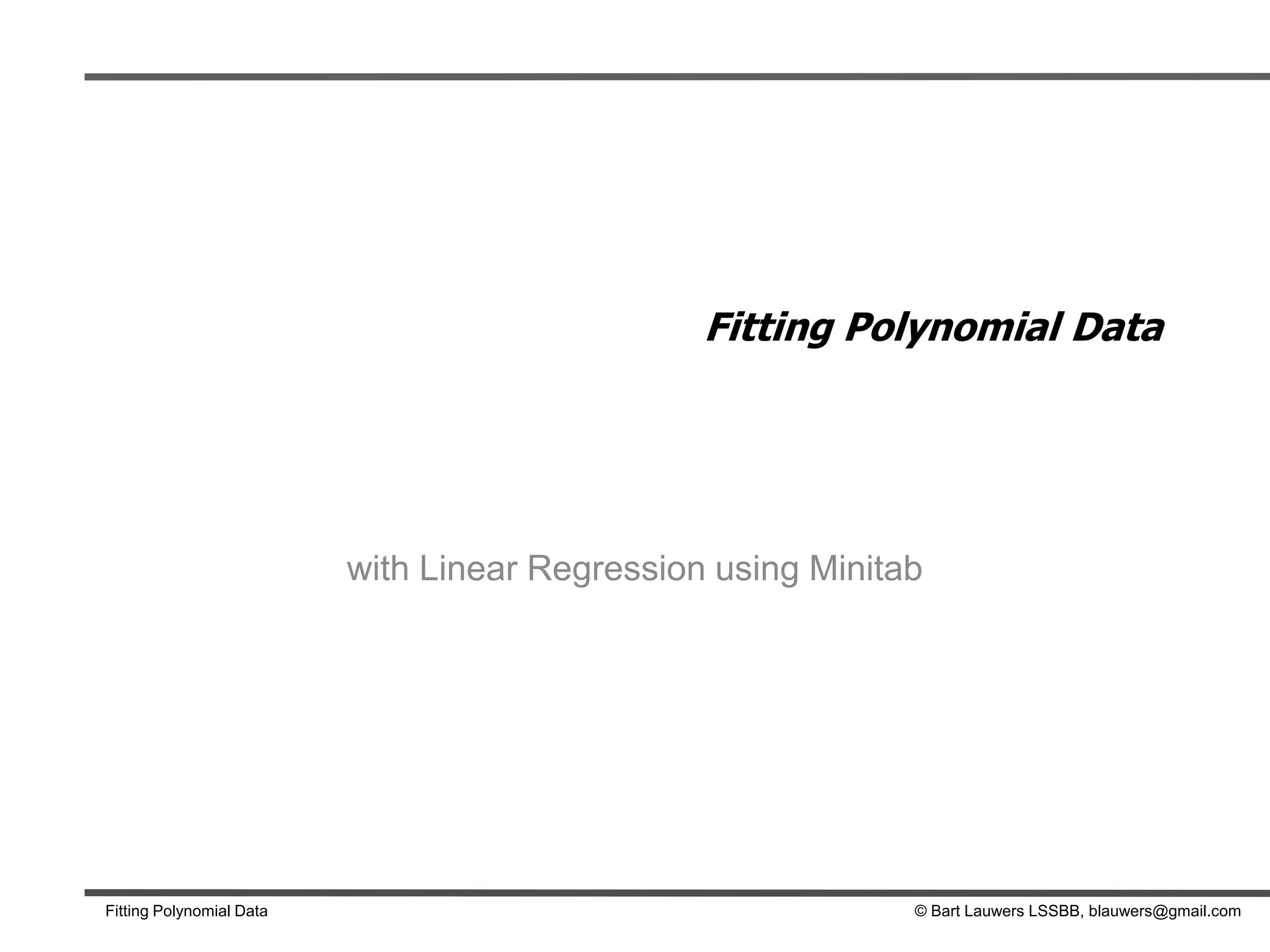 Fitting polynomial data | PPT