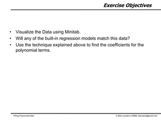 Fitting polynomial data | PPTX