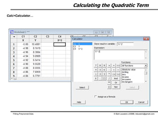 Fitting polynomial data | PPTX