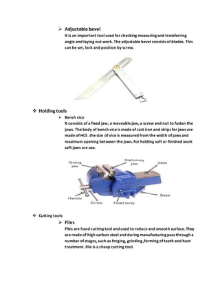 Bench Vice Drawing Labelled