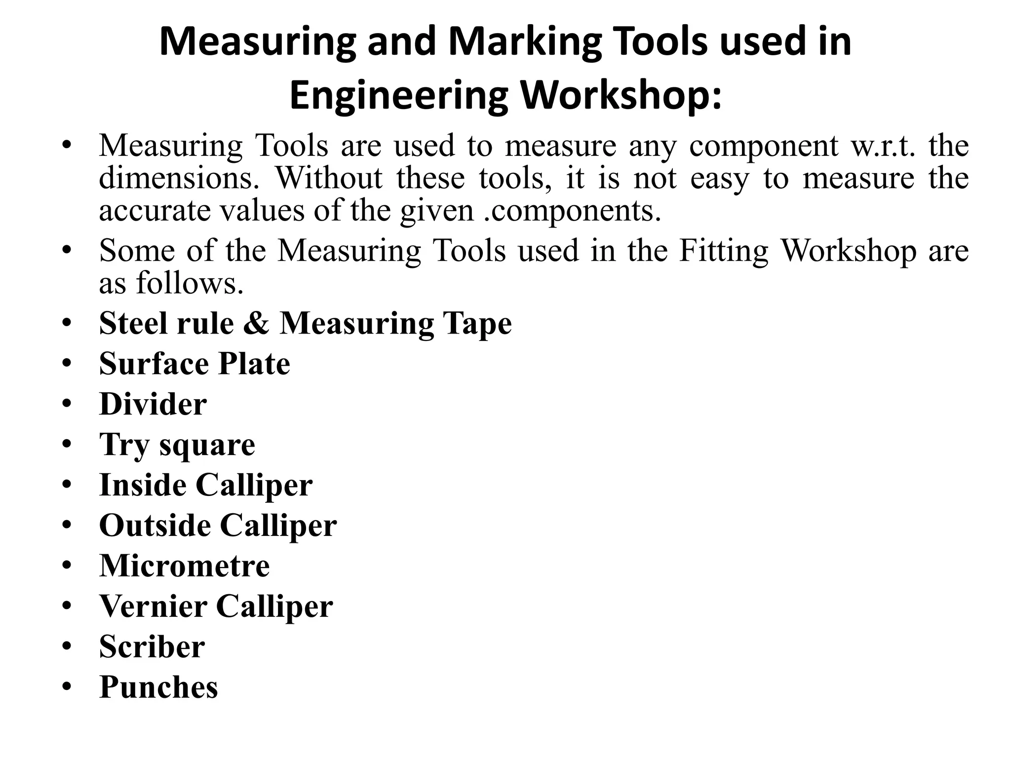 FITTING SHOP Engineering practice btech1 | PPTX