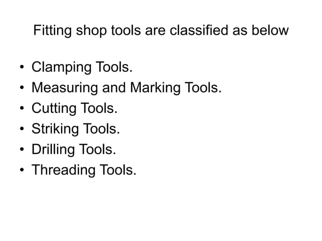 fitting shop and tools used in fitting shop .ppt | Needlework | Arts ...