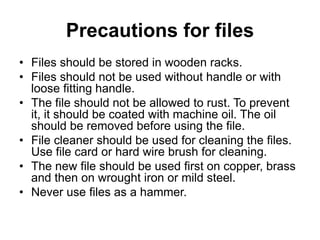 fitting shop and tools used in fitting shop .ppt