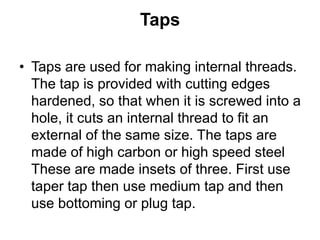 fitting shop and tools used in fitting shop .ppt