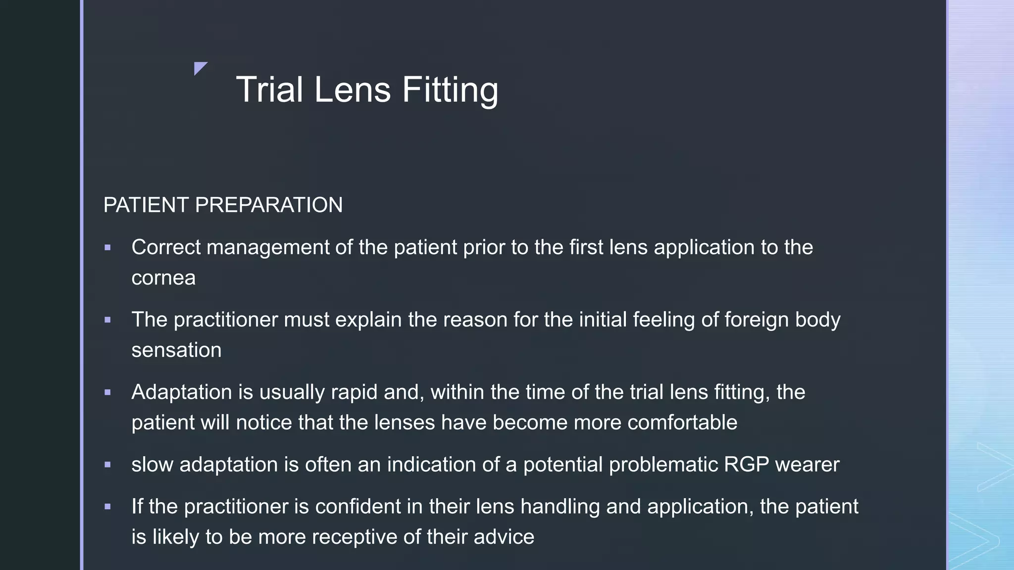 FITTING SPHERICAL RIGID GAS PERMEABLE CONTACT LENS | PPTX
