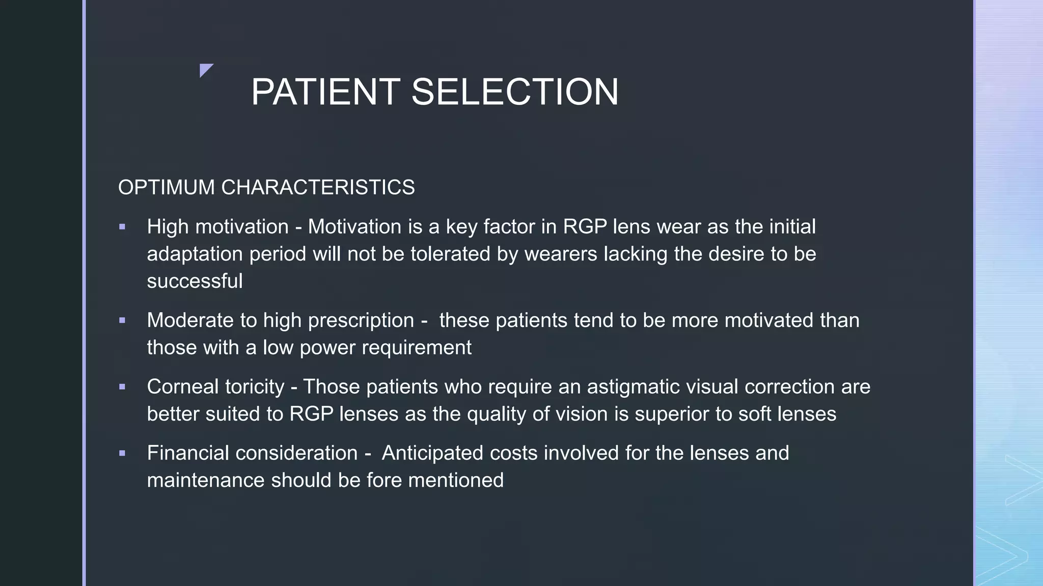 FITTING SPHERICAL RIGID GAS PERMEABLE CONTACT LENS | PPTX