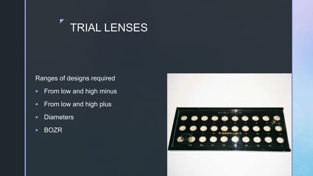 FITTING SPHERICAL RIGID GAS PERMEABLE CONTACT LENS | PPTX