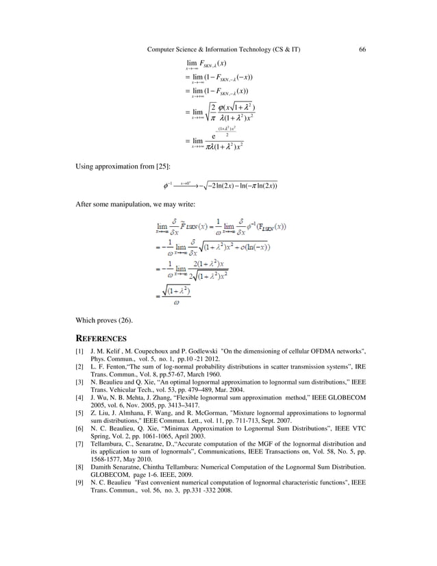 Fitting The Log Skew Normal To Pdf Computer Networking Computing
