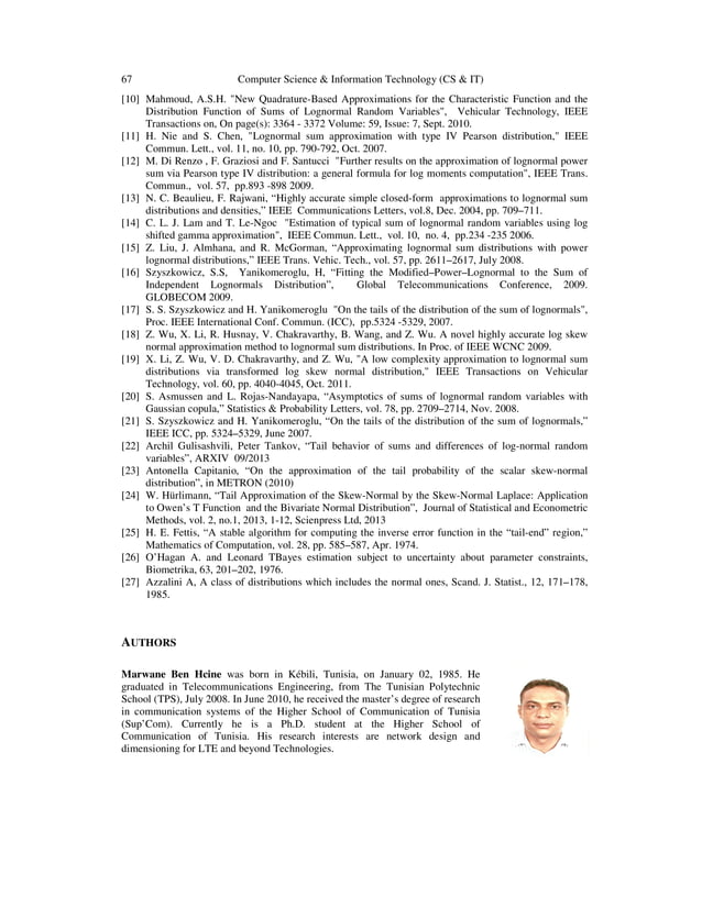 Fitting The Log Skew Normal To Pdf Computer Networking Computing