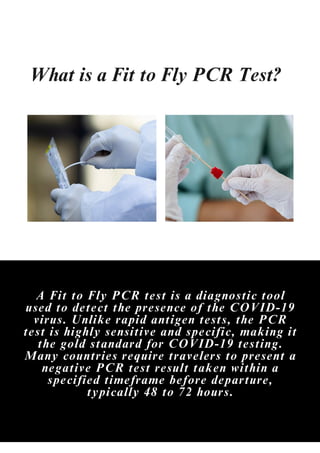 Fit to Fly PCR Test: Your Essential Travel Companion | PDF | Free Download