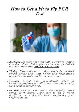 Fit to Fly PCR Test: Your Essential Travel Companion | PDF