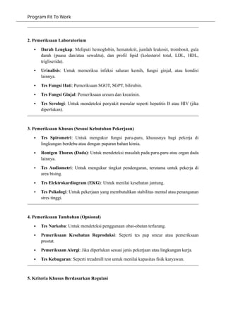 Fit to work program for medical health.docx