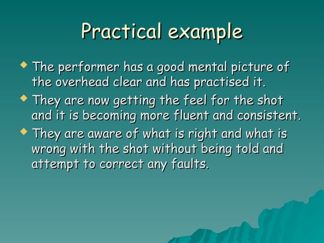 Fitts and Posner.ppt theory its uses types of learning phases | PPT