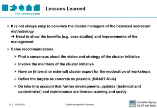 Fitt Toolbox Cluster Management Scorecard Final | PPT