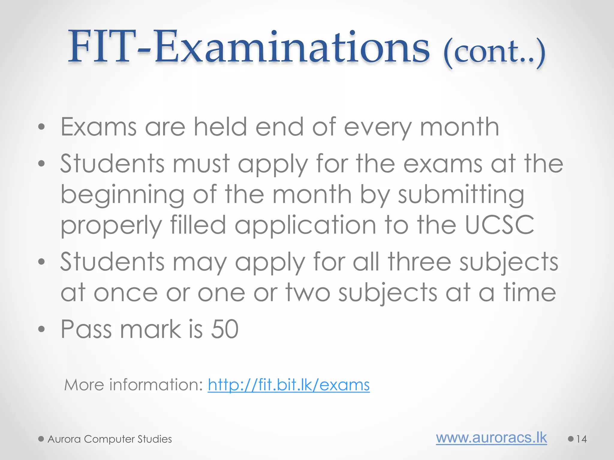 Introduction to FIT-UCSC @ Aurora | PPTX