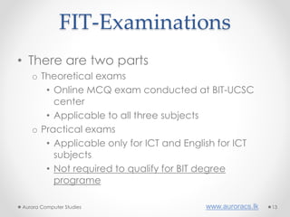 Introduction to FIT-UCSC @ Aurora | PPTX