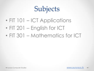 Introduction to FIT-UCSC @ Aurora | PPTX