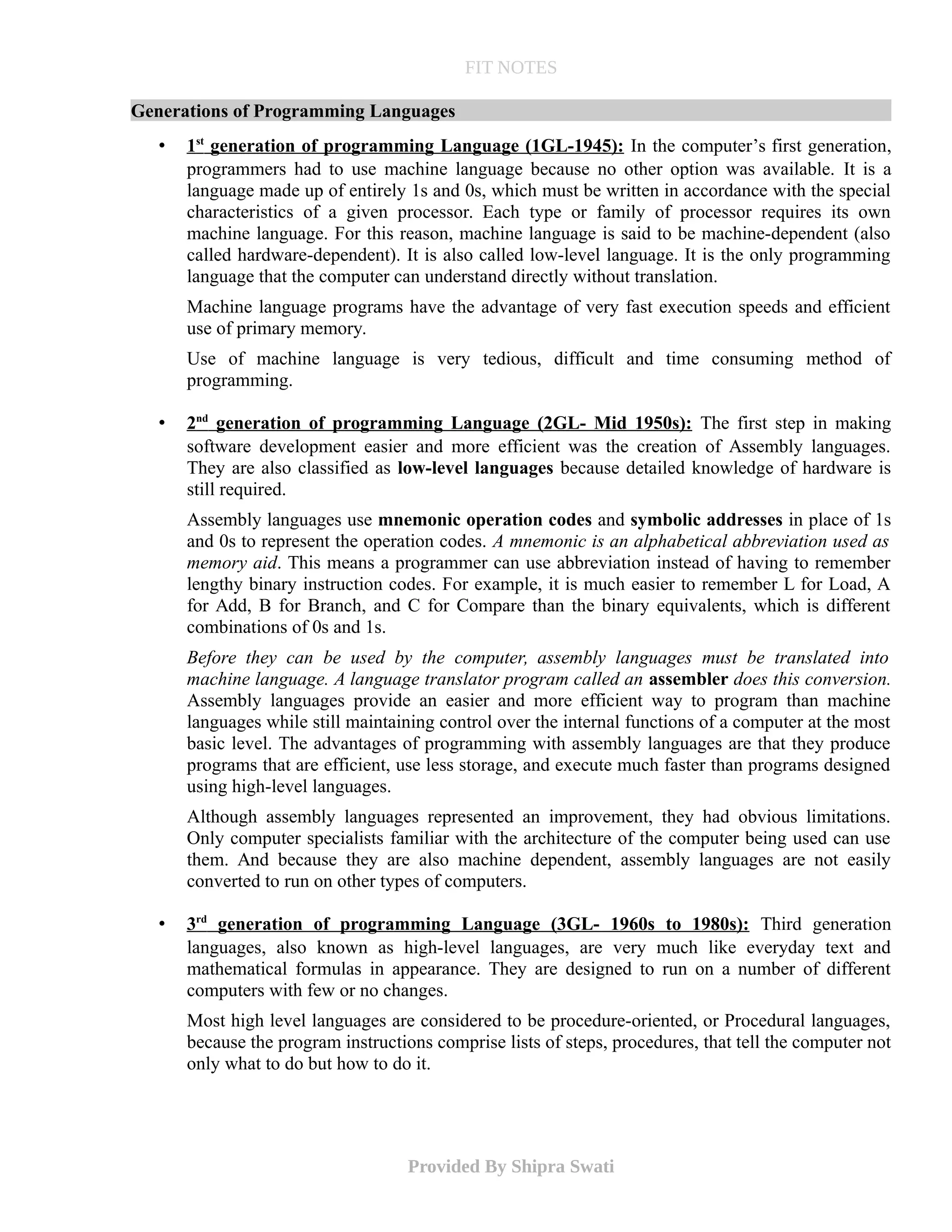 Fundamental of Information Technology - UNIT 6 | PDF