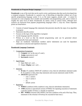 Fundamental of Information Technology - UNIT 6 | PDF
