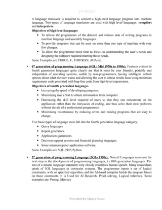 Fundamental of Information Technology - UNIT 6 | PDF