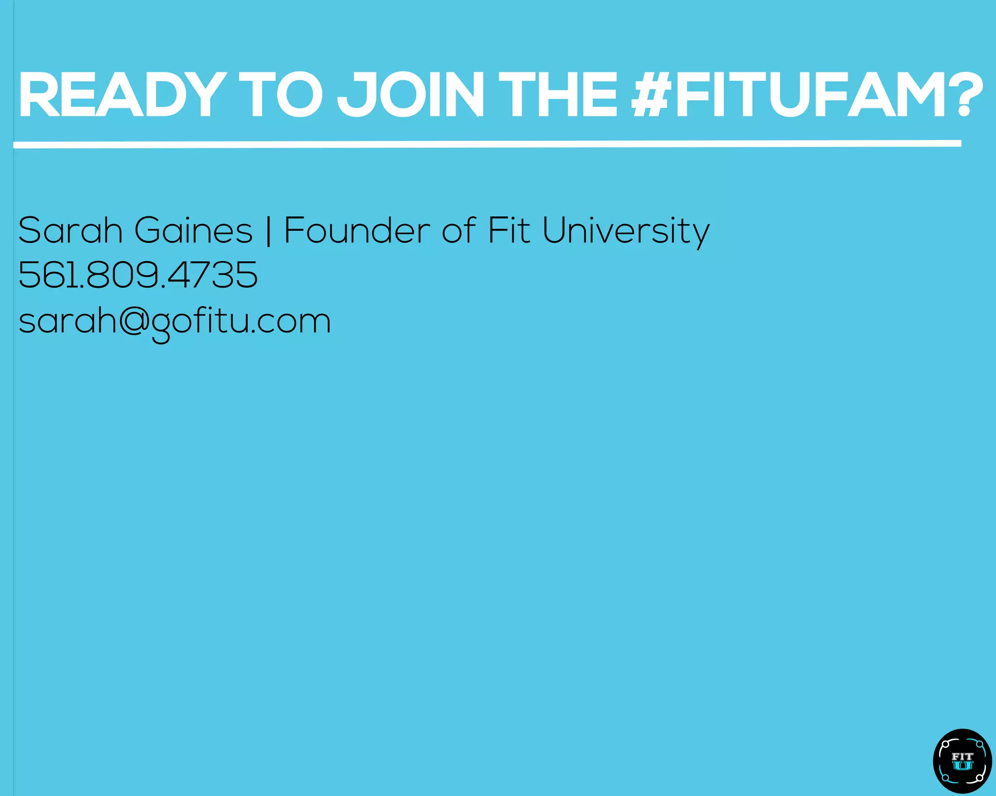 Fit university promo deck | PPT