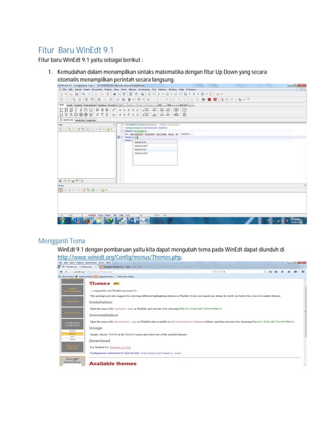 Fitur Baru WinEdt 9.1 | PDF