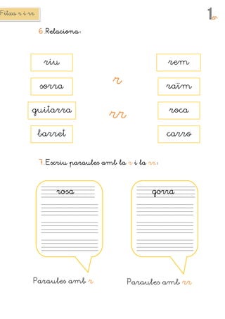 Fitxa ortogr r rr 1er | PDF