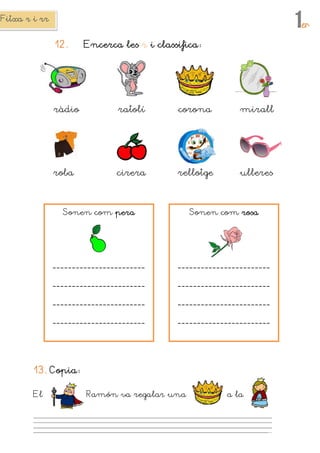 Fitxa ortogr r rr 1er | PDF