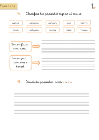 Fitxa ortogr r rr 1er | PDF