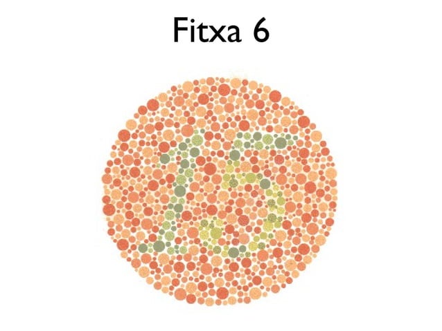 Test de daltonisme: Fitxes ishihara | PPT