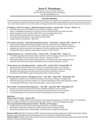 Fitzenberger resume | PDF