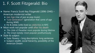 HUM16: Arts & Ideas Fitzgerald & the Gilded Age | PPT