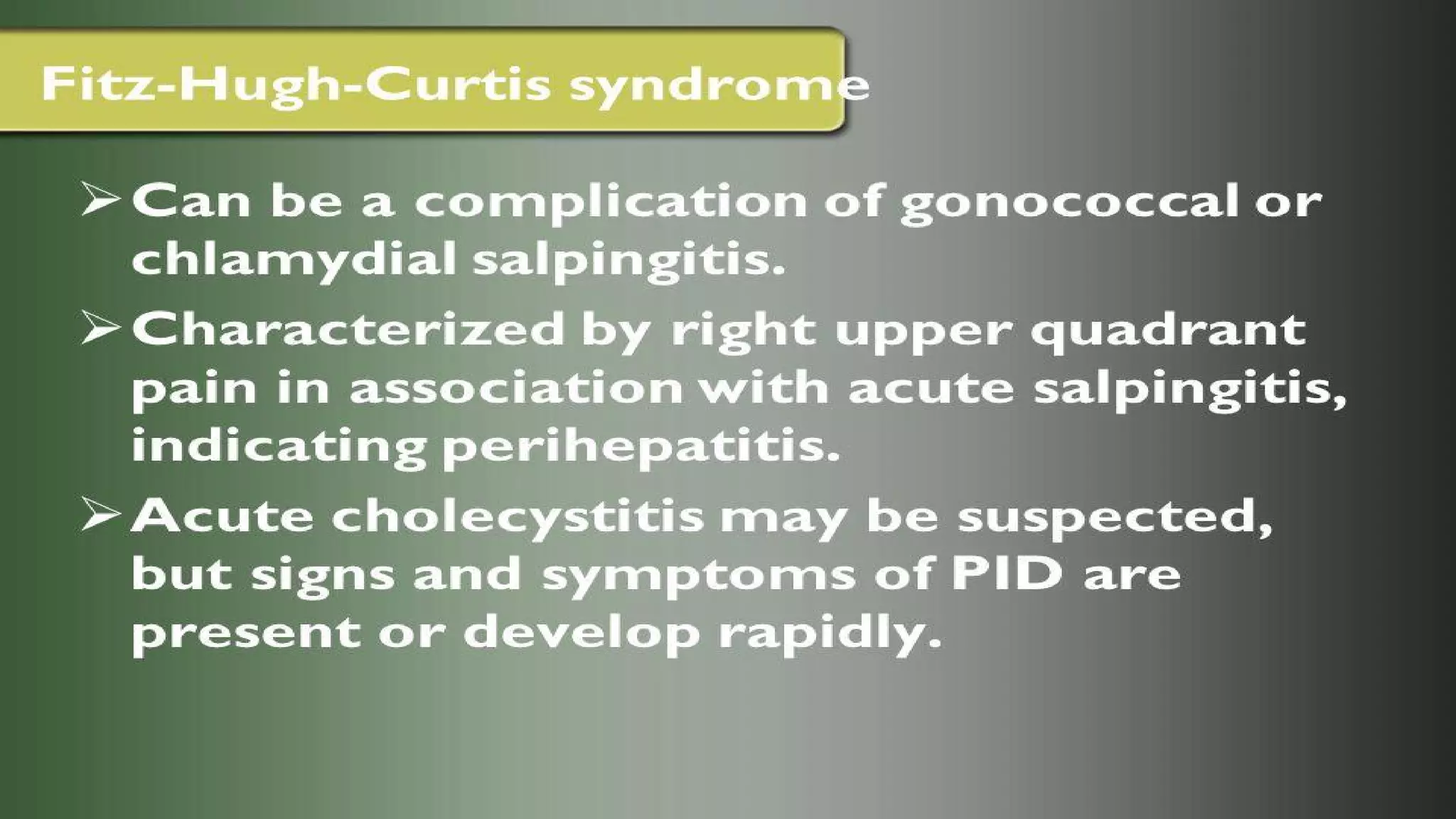 Fitz Hugh Curtis Syndrome | PDF