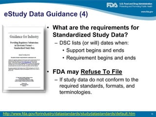 Requirements for Standardized Study Data: Update on Guidance | PPT