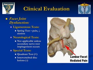 _FIU - Thoracic and Lumbar Spine Special Tests and Pathologies (1 ...