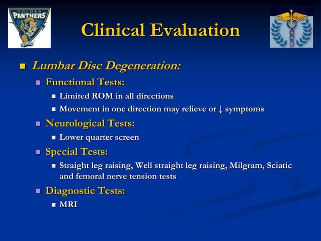 _FIU - Thoracic and Lumbar Spine Special Tests and Pathologies (1 ...