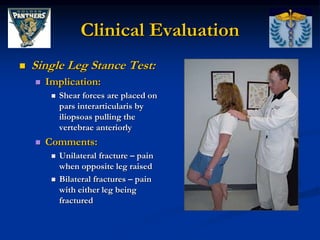_FIU - Thoracic and Lumbar Spine Special Tests and Pathologies (1 ...