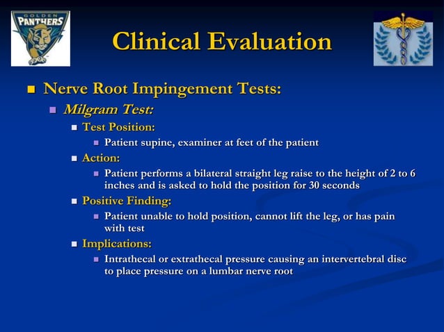 _FIU - Thoracic and Lumbar Spine Special Tests and Pathologies (1 ...