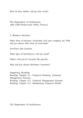 Fiu department of architecture arc 6280 professional off | PDF