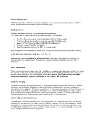 Fiu music appreciation class syllabus @hghs 2014 fall semester | DOCX ...