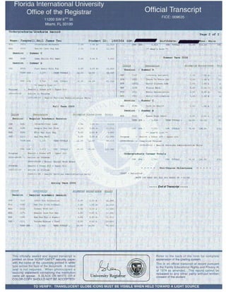 Transcript - Graduate and Unergraduate | PDF | Undergraduate Education ...