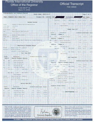 Transcript - Graduate and Unergraduate | PDF | Undergraduate Education ...