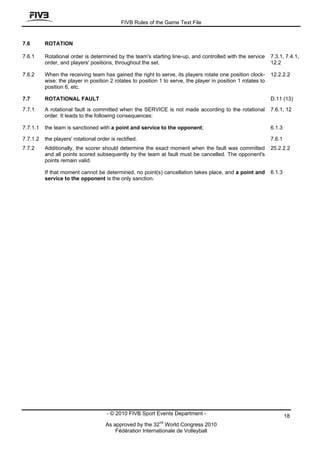 Fivb.2011 2012 rules ofthegame. | PDF