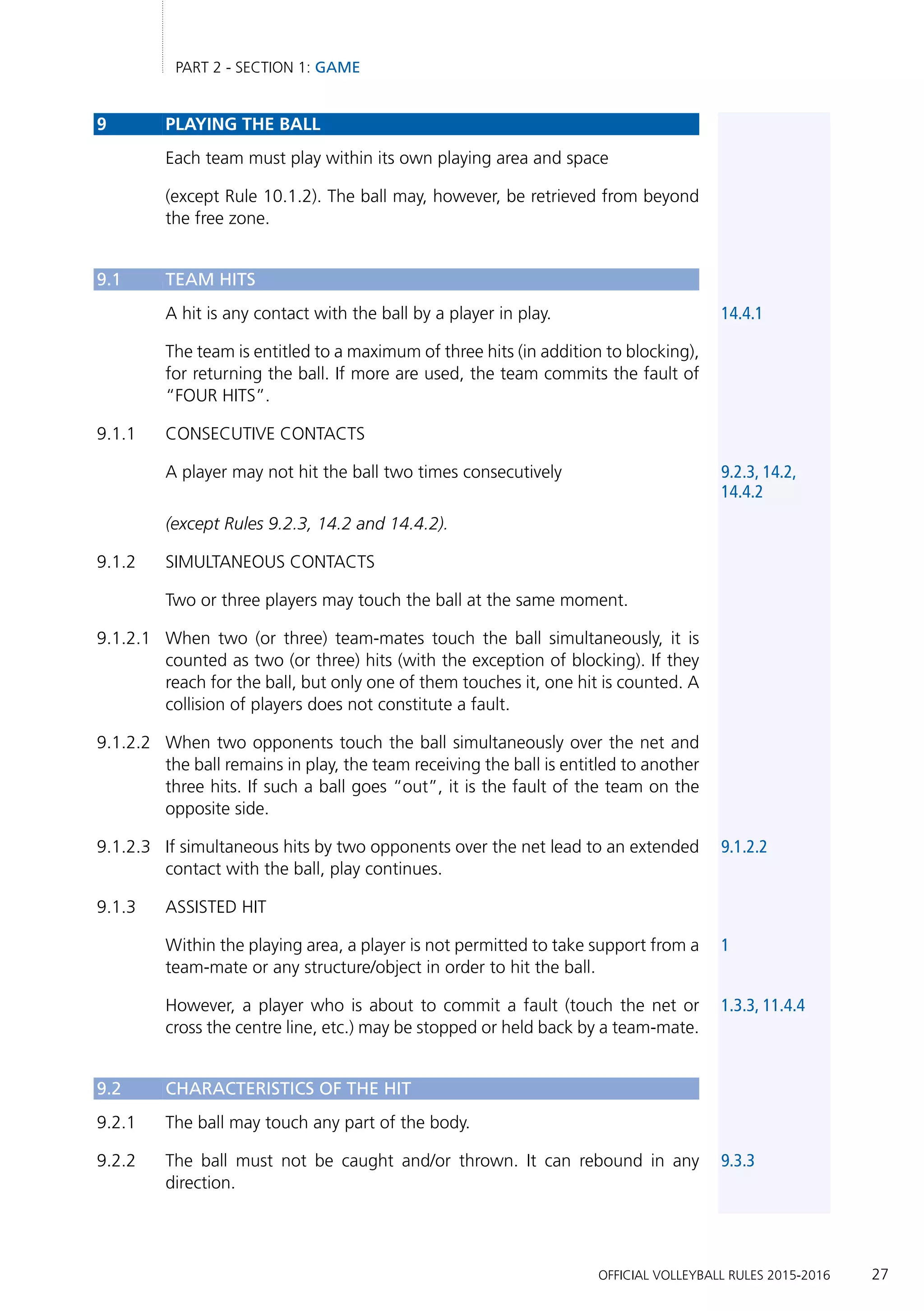 FIVB volleyball rules | PDF