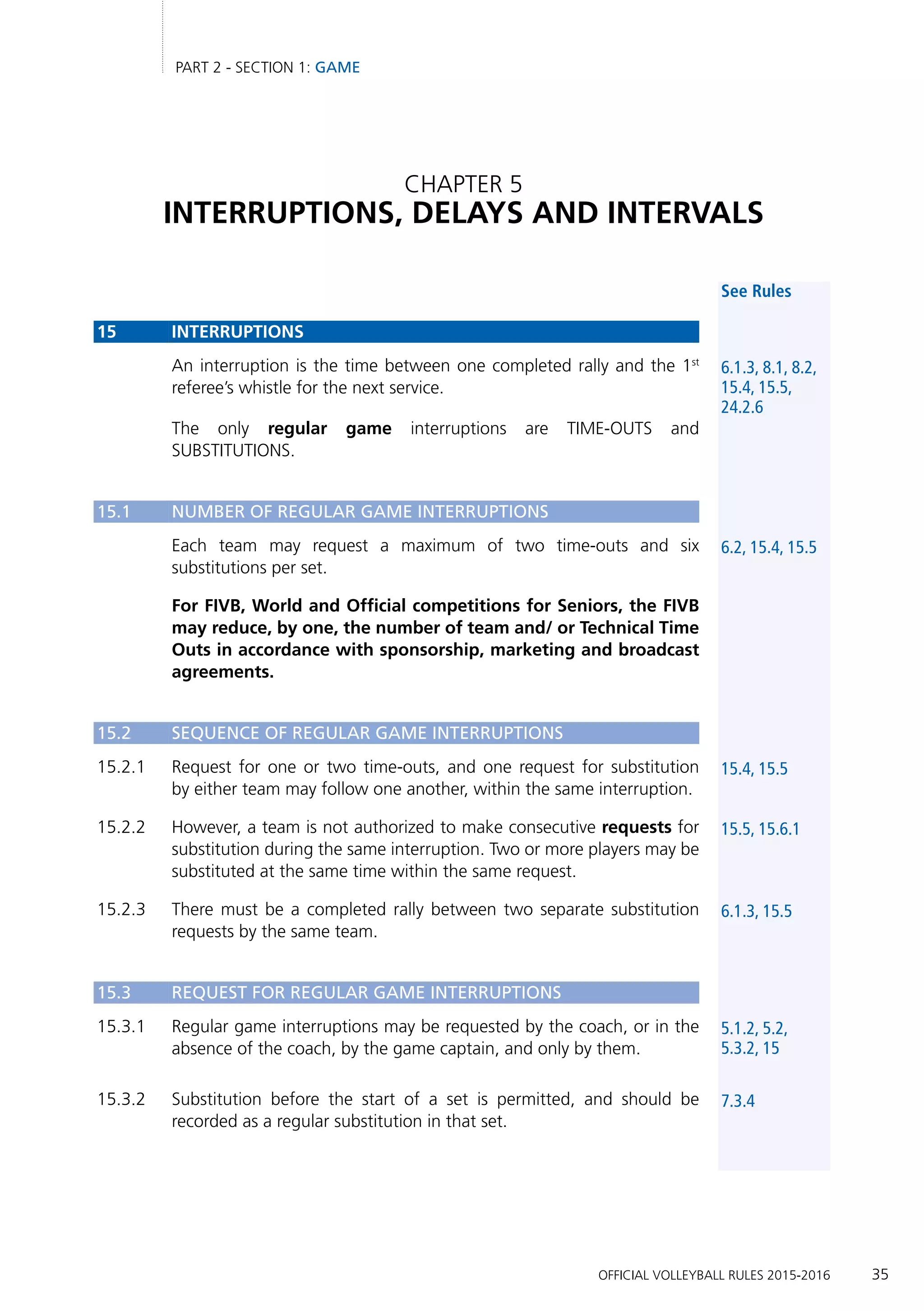 FIVB volleyball rules | PDF