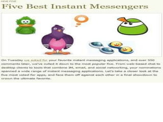 Five Best Instant Messengers | PPT