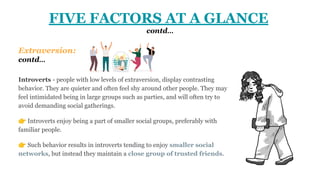 Five factor/OCEAN model by Robert McCrae and Paul Costa | PDF