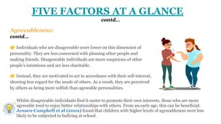 Five factor/OCEAN model by Robert McCrae and Paul Costa | PDF